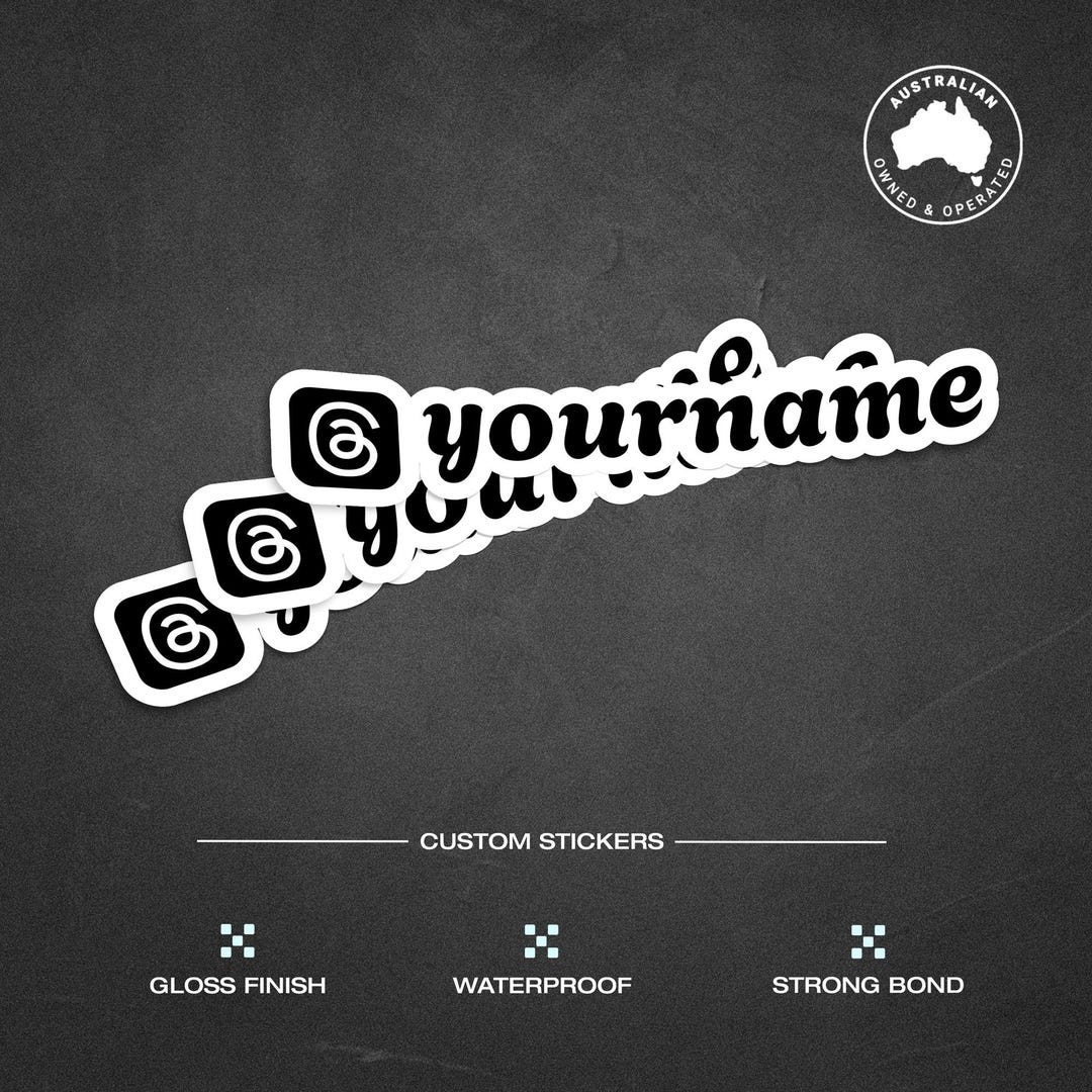 3X Custom Threads Stickers Threads Stickers Personalised Threads ...