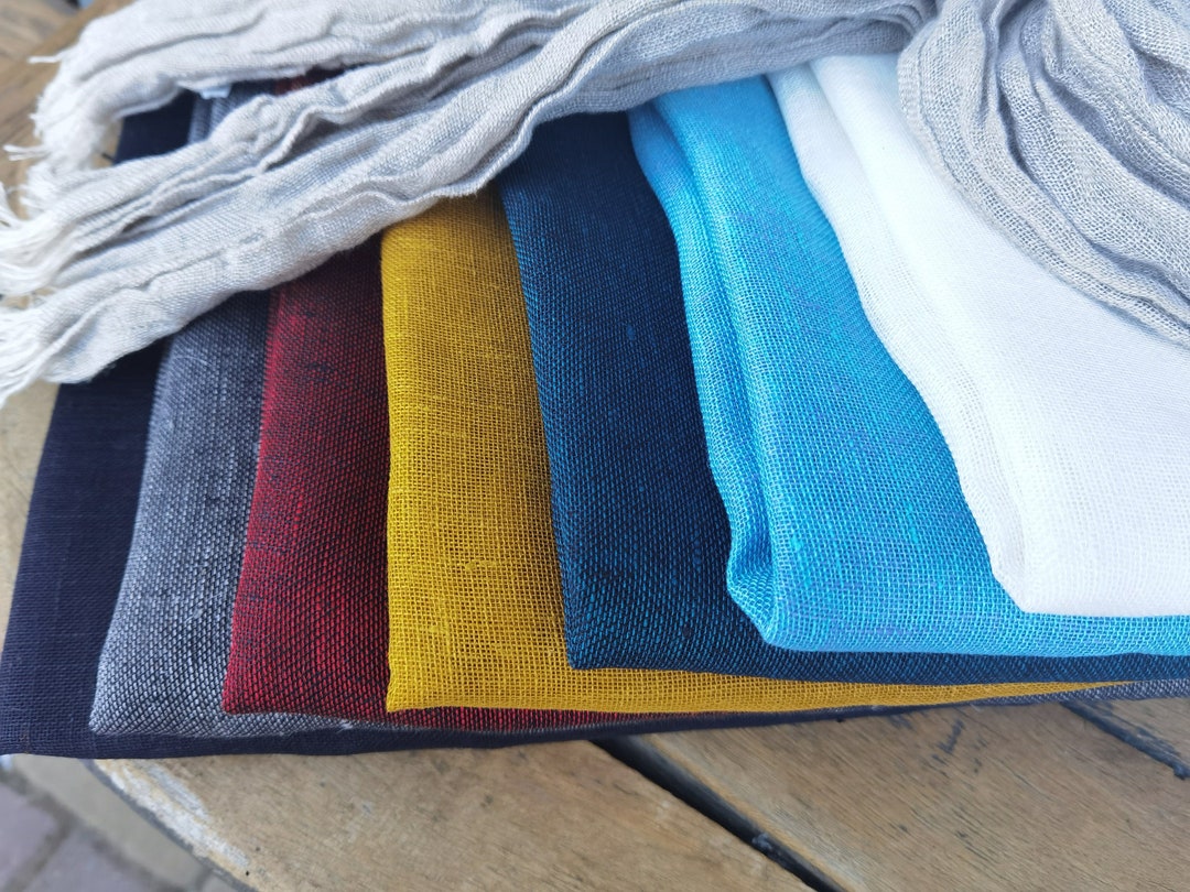 Linen Scarf Linen Summer Scarf Men's Scarf Mustard - Etsy Finland