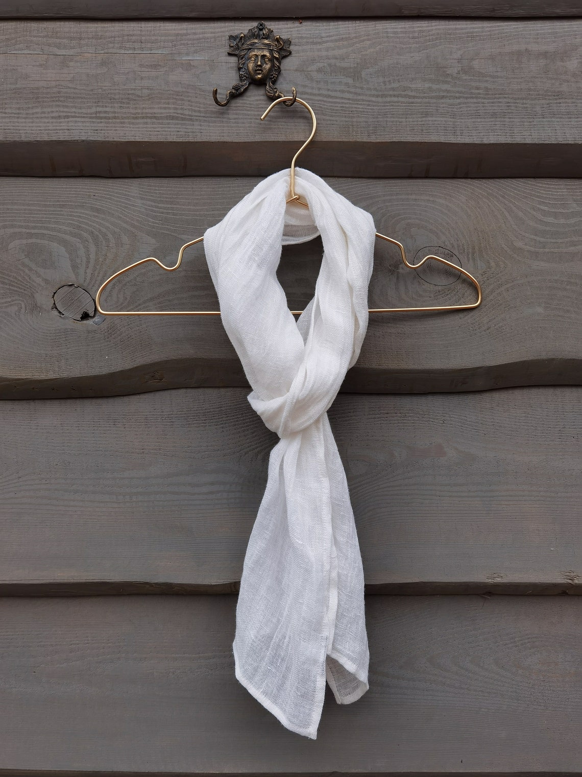 Linen Scarf Natural Scarf Linen Scarf Summer off White - Etsy