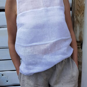 Light Linen Tank Top | Loose Linen Top | Linen Clothing | Women Linen ...