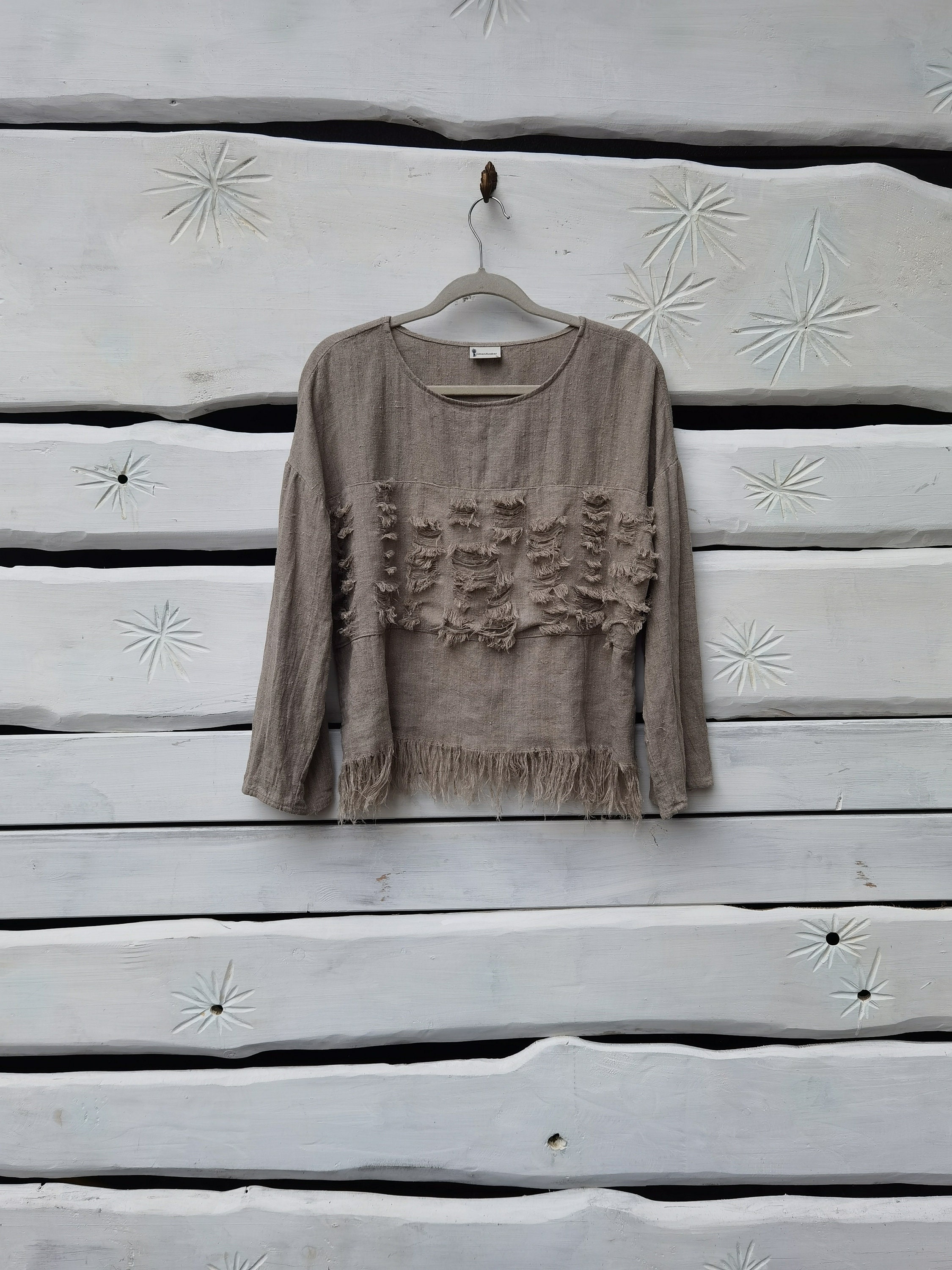 Heavy Natural Linen Blouse Linen Top Flax Linen Clothing - Etsy