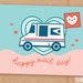 Happy Mail Day Postcard | Mail Truck Cute Note | Snail Mail Card ...