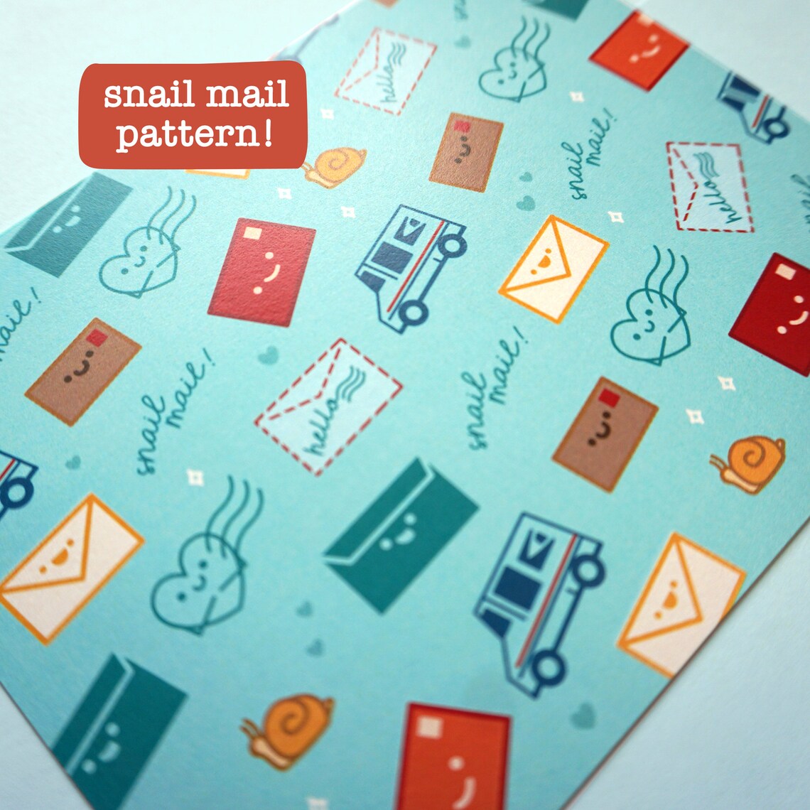 Snail Mail Notecard Set of 8 Cute Letter Notes Love Post - Etsy