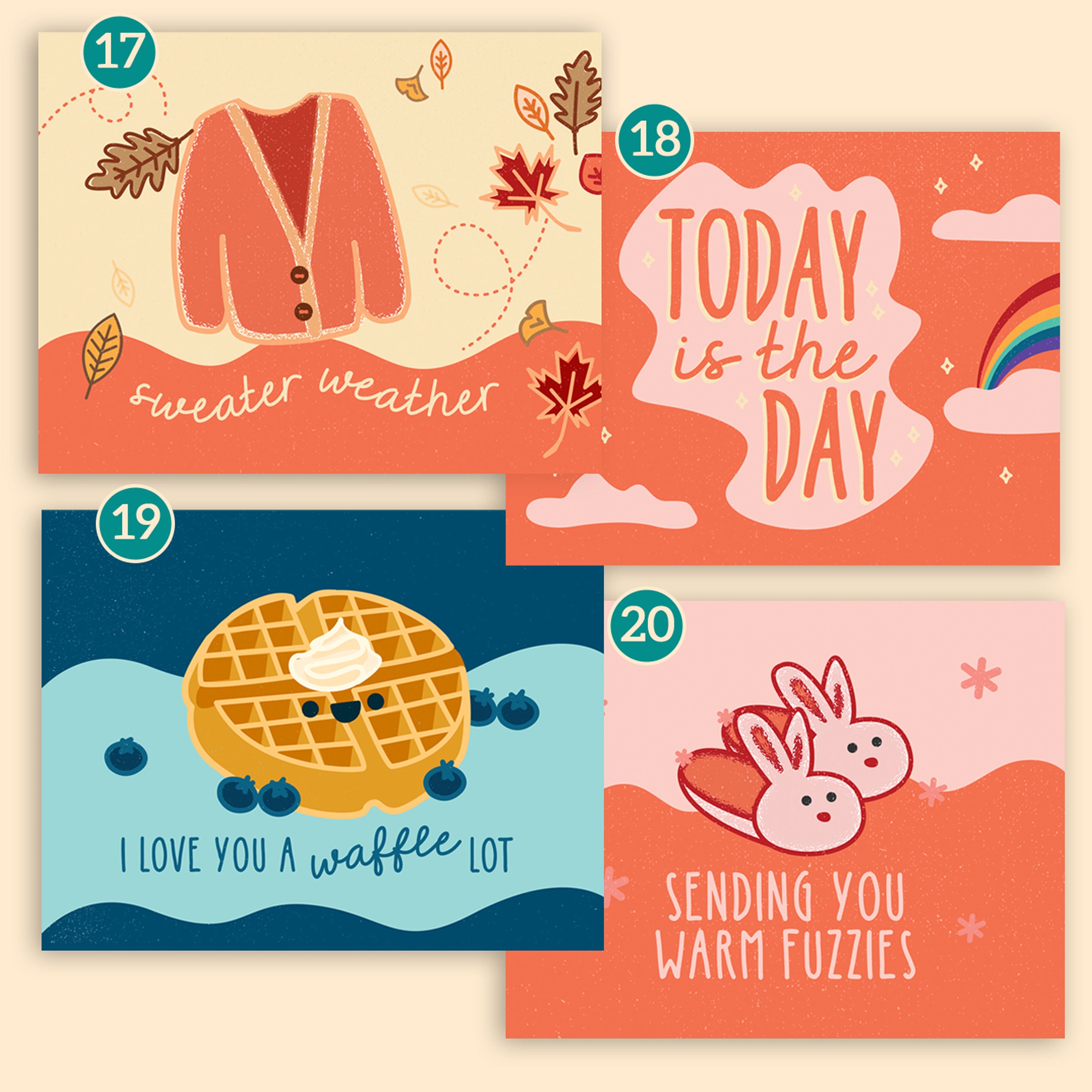 Pick Any 4 or 8 Postcards Cute Postcard Set Snail Mail | Etsy