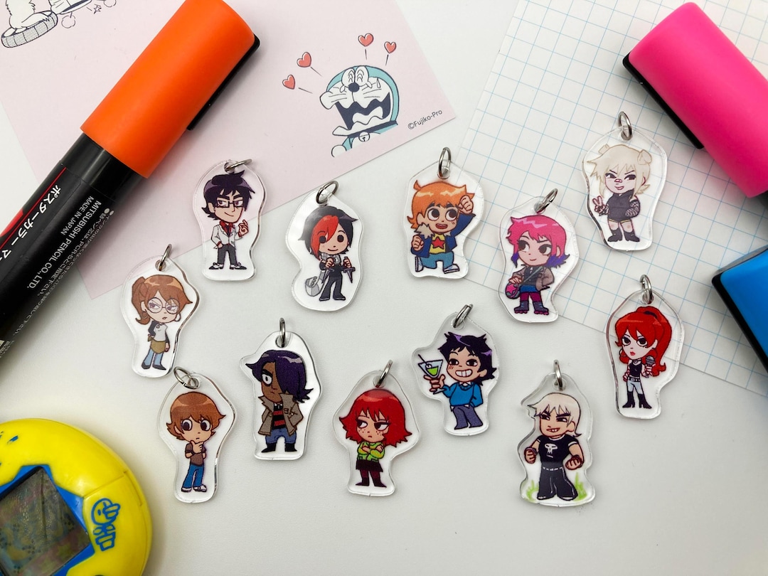 Scott Pilgrim Mini Acrylic Phone Charm Keychains - Etsy