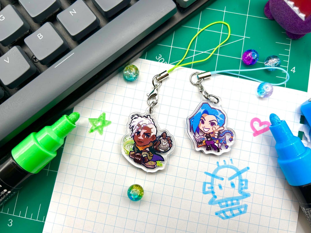 Arcane Themed Mini Acrylic Phone Charms - Etsy