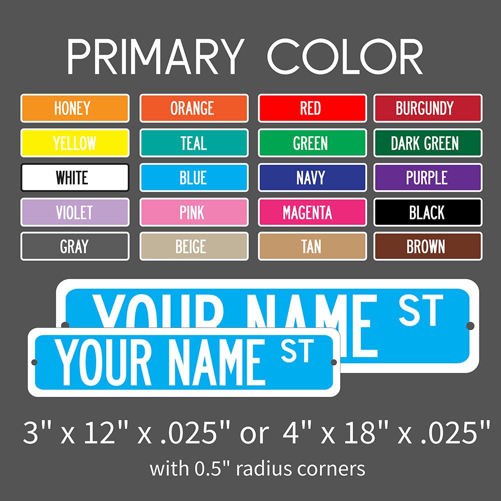 Custom Metal Street Sign, Custom Your Text Street Road, Street Road ...