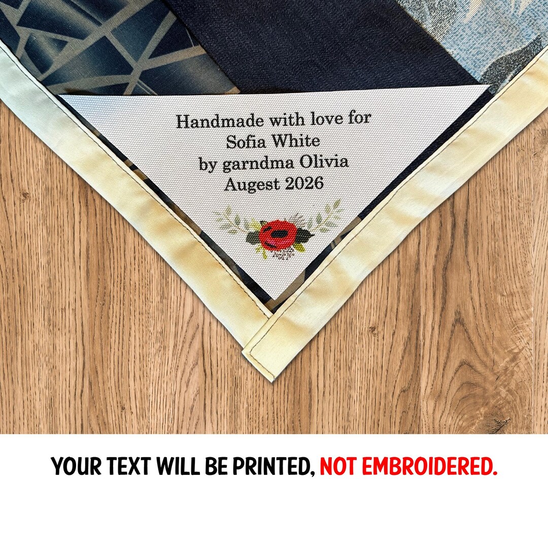 Custom Print Quilt Label Triangular Corner, Rectangular and Square ...