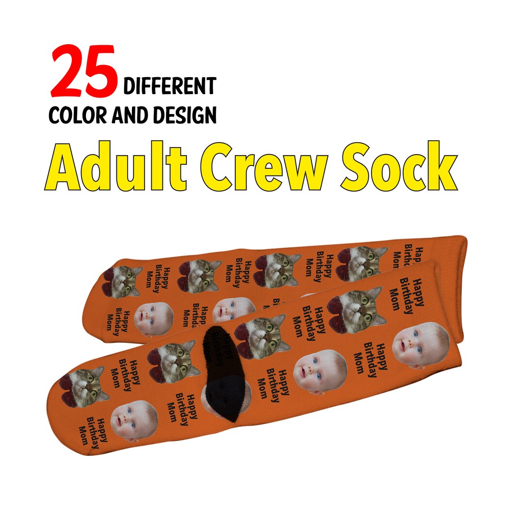 Custom Face Socks, Photo Socks, Personalized Face Socks, Put Your Face ...