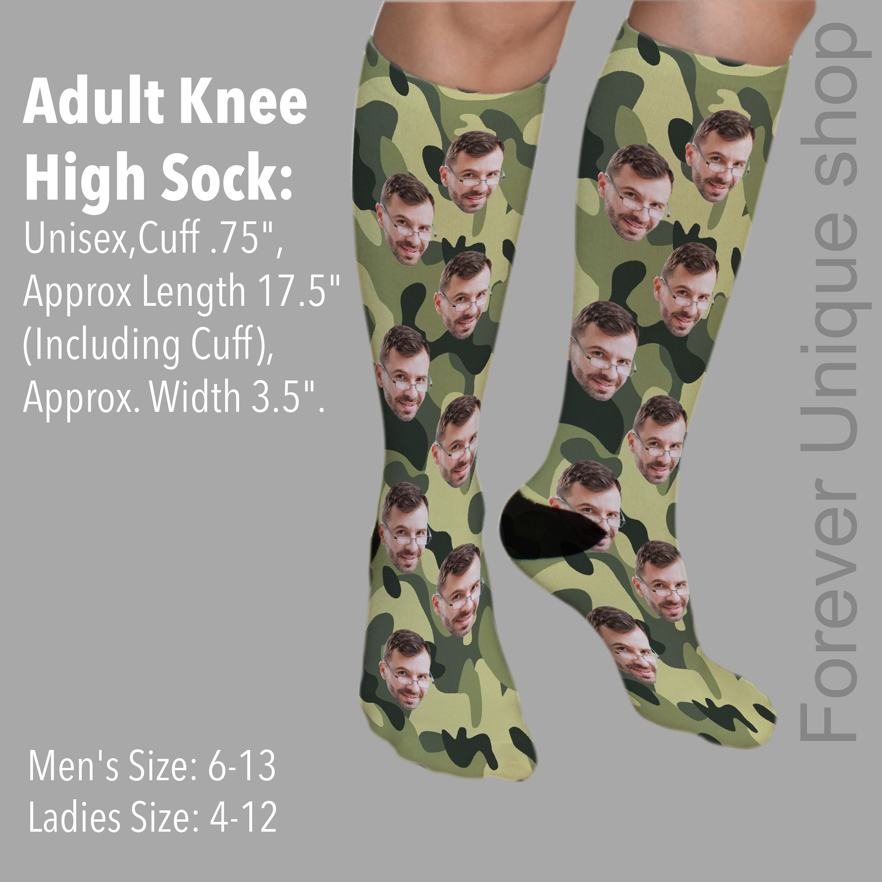 Toddler Custom Face Socks, Photo Socks, Personalized Face Socks, Put ...