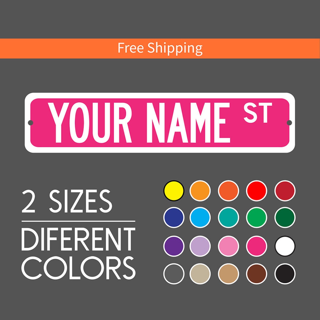 Custom Metal Street Sign, Custom Your Text Street Road, Street Road ...