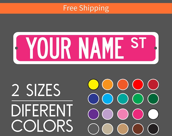 Personalized Street Sign, Name Sign, Road Sign, Available in 3 Sizes ...