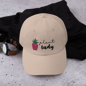 Plant Lady Embroidered Hat, Plant Hat, Gift for Plant Lovers, Gardening ...