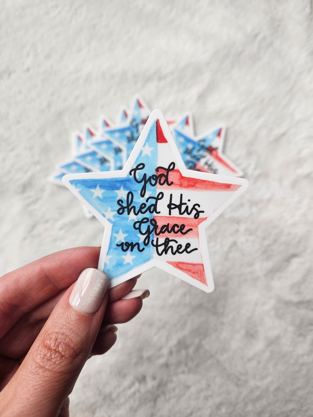 God Shed His Grace on Thee Sticker, Christian Sticker, Jesus Sticker ...