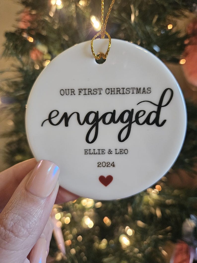 Our First Christmas Engaged Ornament, Engaged Ornament, Getting Married ...