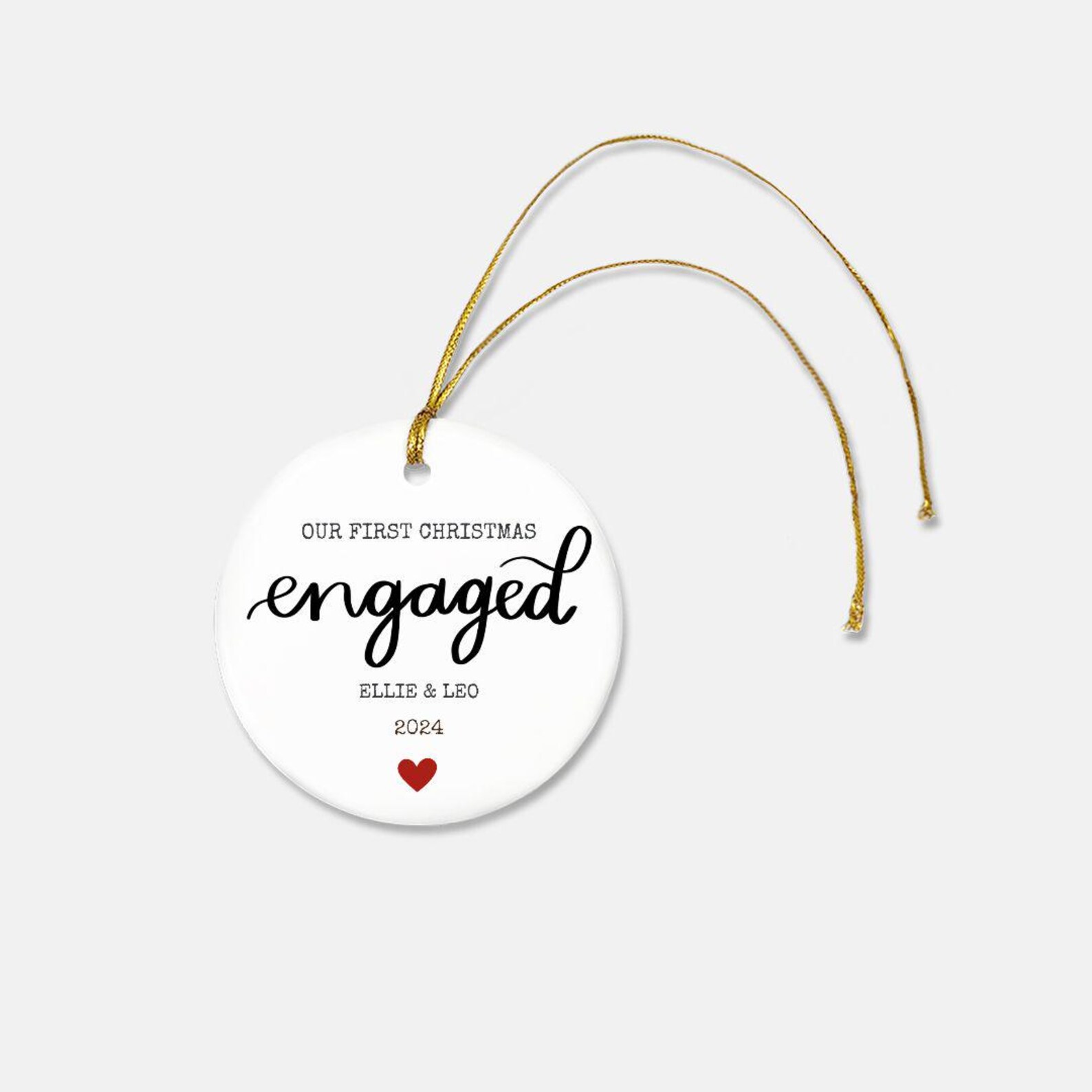 Our First Christmas Engaged Ornament, Engaged Ornament, Getting Married ...