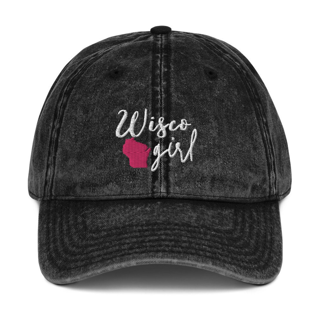 Wisco Girl Vintage Embroidered Baseball Hat, Wisco Girl Hat, Wisconsin ...