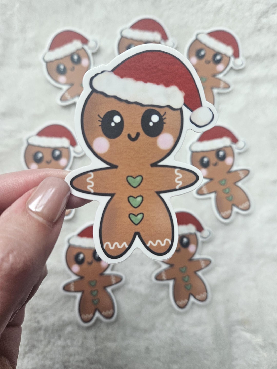 Cute Gingerbread Sticker, Christmas Gingerbread Girl, Holiday ...