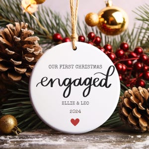 Our First Christmas Engaged Ornament, Engaged Ornament, Getting Married ...