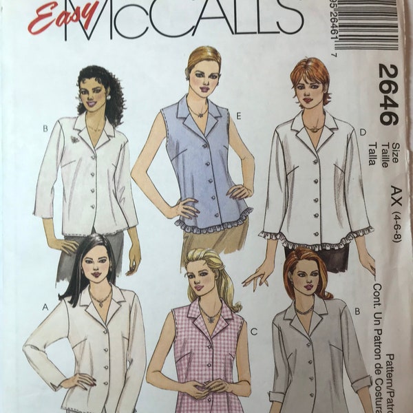 Button up Blouse Sewing Pattern - Etsy