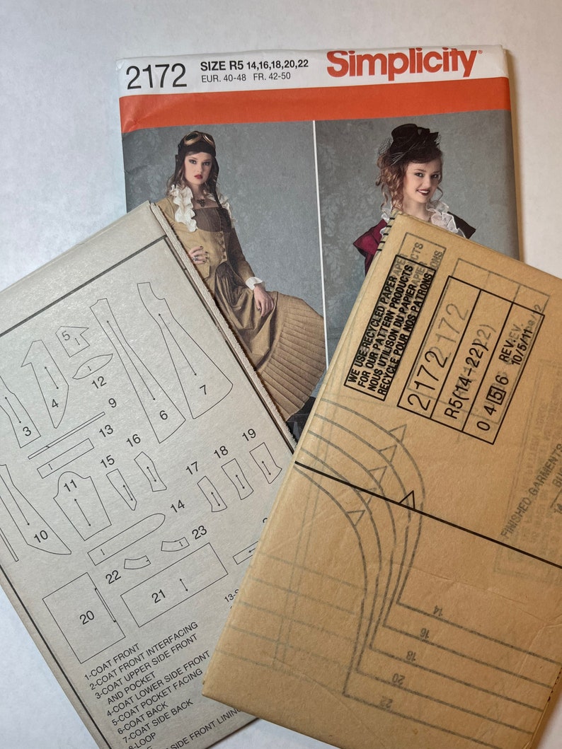 Simplicity 2172 Steam Punk Dress Sewing Pattern - Etsy