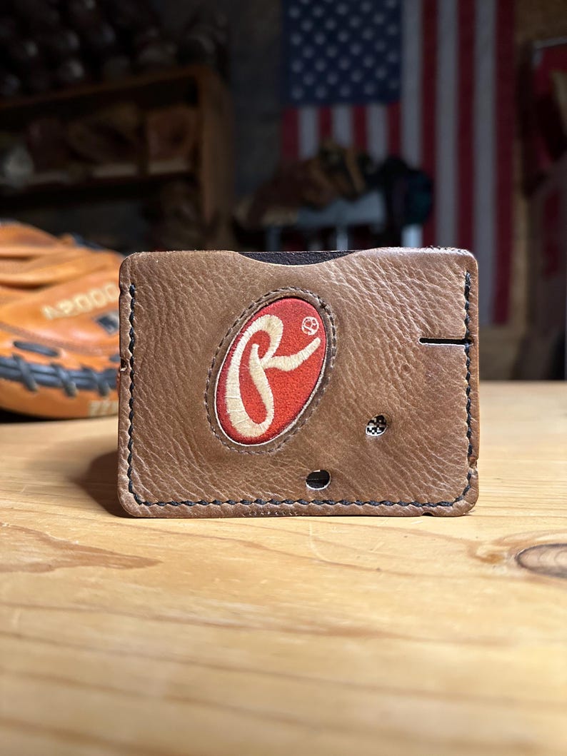 Handcrafted Baseball Glove Card Case Wallet - Rawlings Glove - Etsy