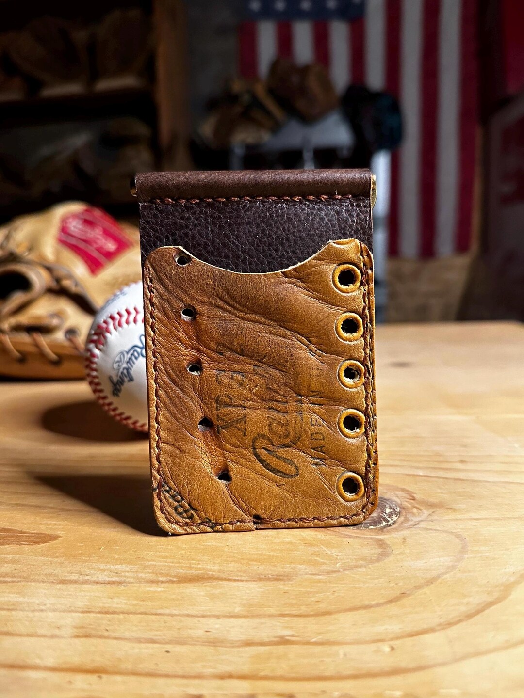 Baseball Glove Wallet With Money Clip - Etsy