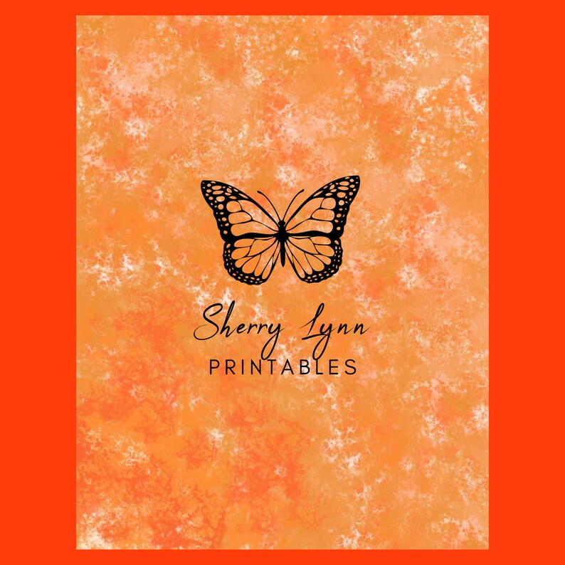 Orange Crush Printable Junk Journaling Scrapbook Paper JPG and PDF 8 ...