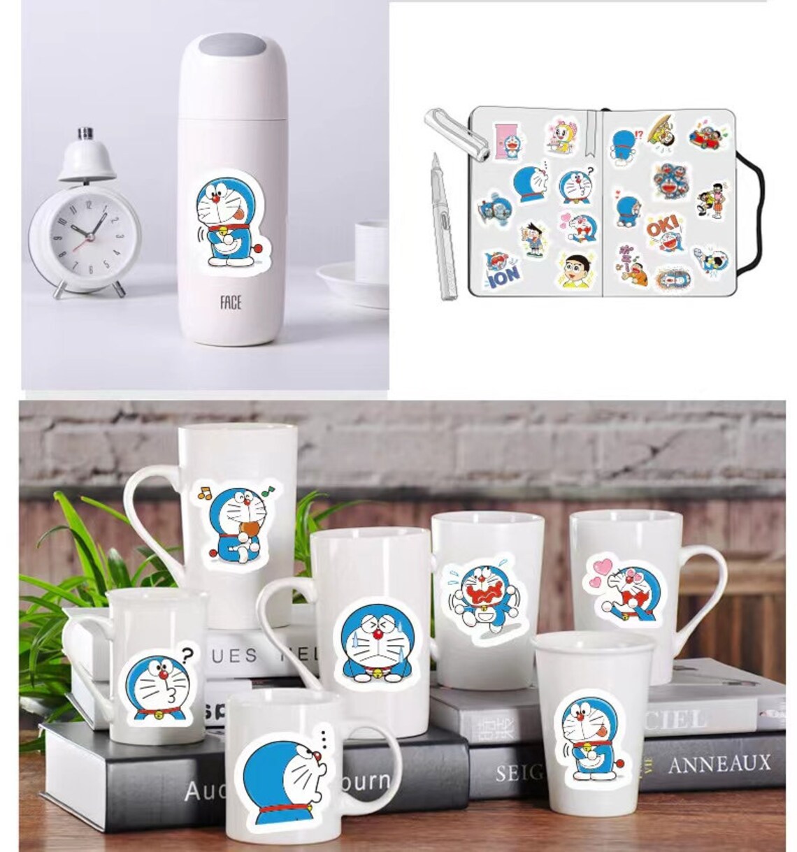 40 PCS Doraemon Sticker Pack Kawaii Sticker Journaling - Etsy Canada