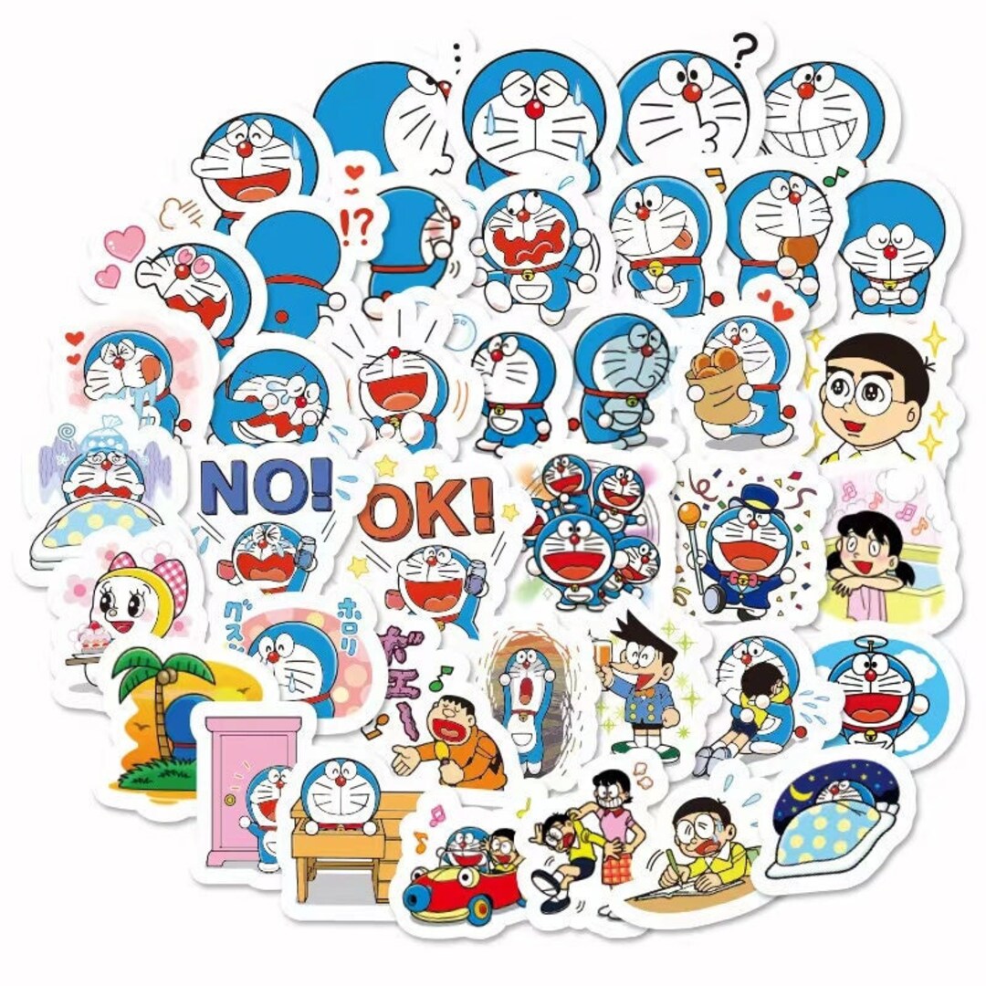 40 PCS Doraemon Sticker Pack Kawaii Sticker Journaling - Etsy Canada