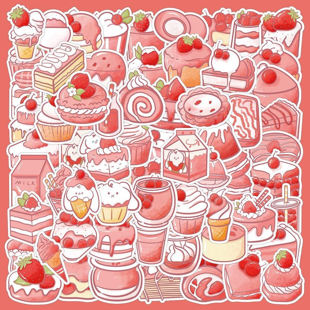 20/40/60 PCS Cute Dessert Sticker Kawaii Bakery Stickers - Etsy