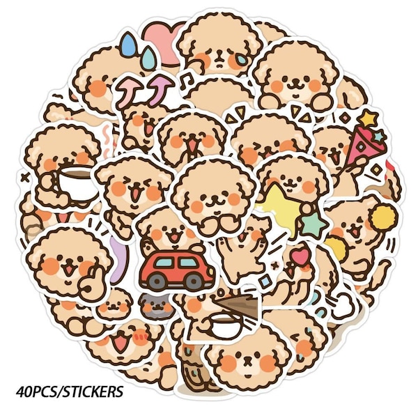 Cute Kawaii Puppy Stickers - Etsy