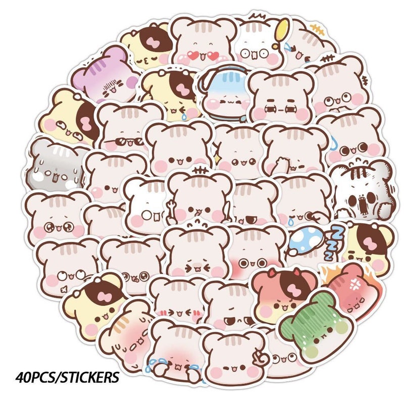 Cute Bear Stickers - Etsy