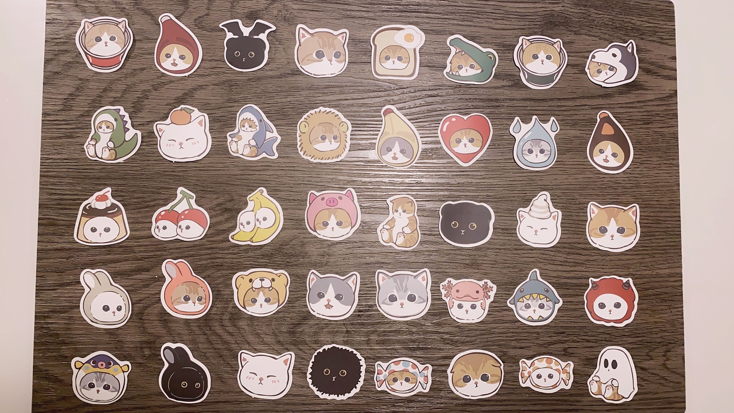 40 PCS Cute Cat Sticker Pack Kawaii Sticker Cartoon Cat - Etsy