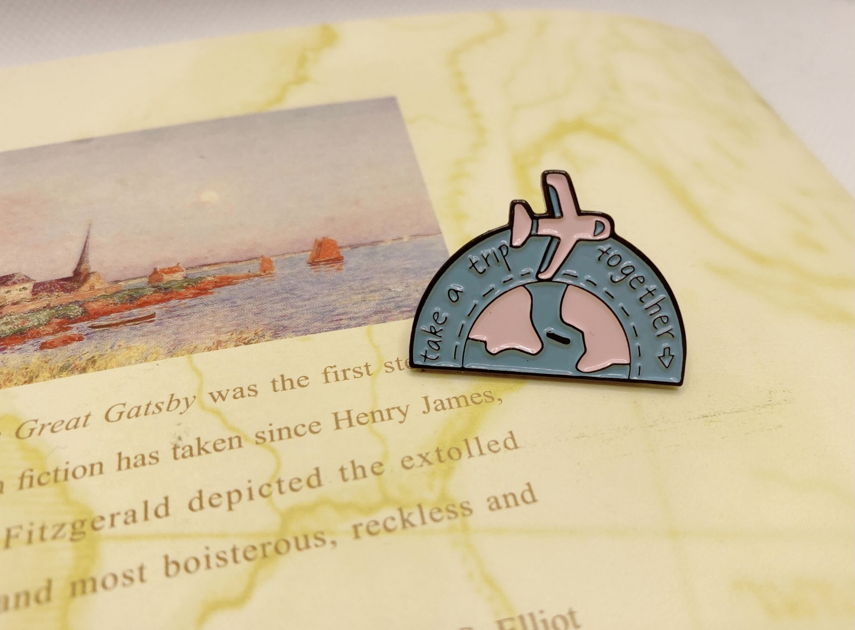 Travel Flight Enamel Pins Airplane Pins Take a Trip - Etsy