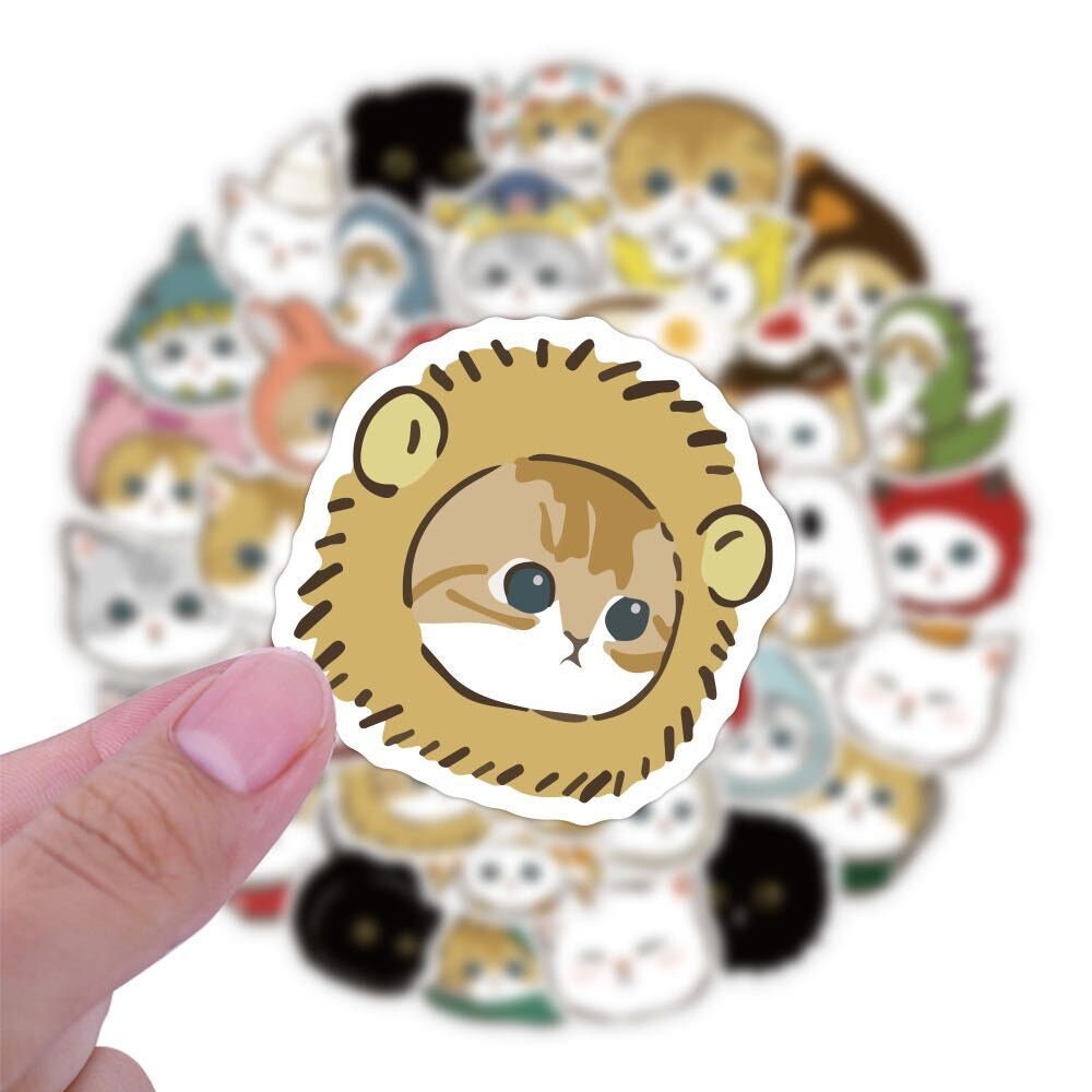 40 PCS Cute Cat Sticker Pack Kawaii Sticker Cartoon Cat - Etsy