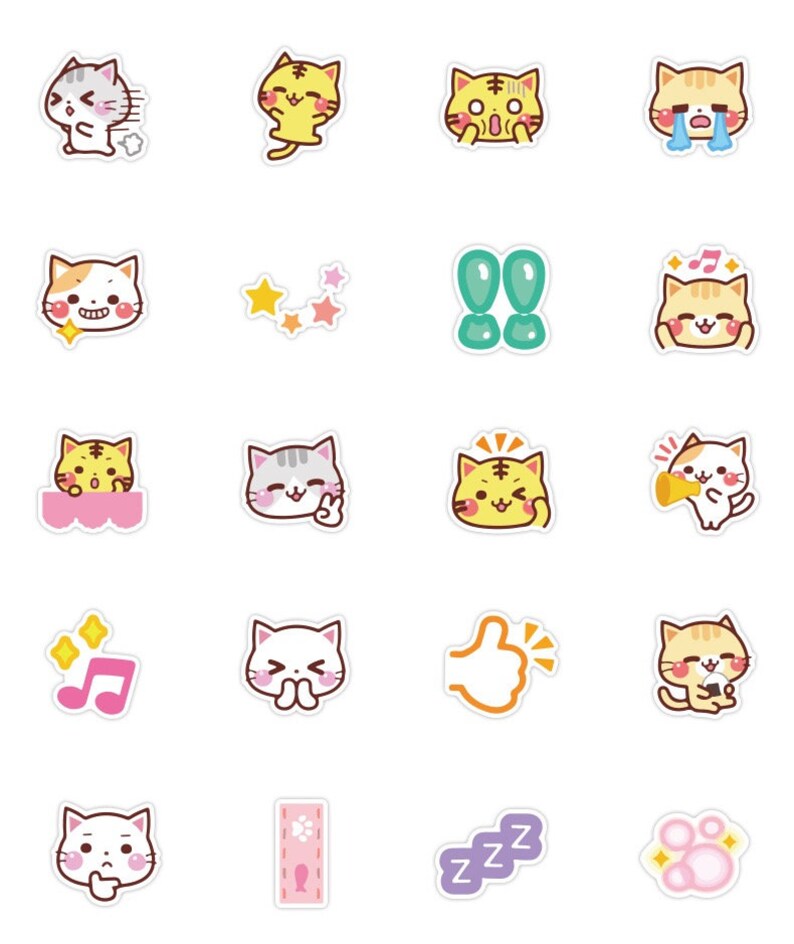 40 PCS Kitten Sticker Pack Kawaii Sticker Cute Cat Sticker - Etsy Canada