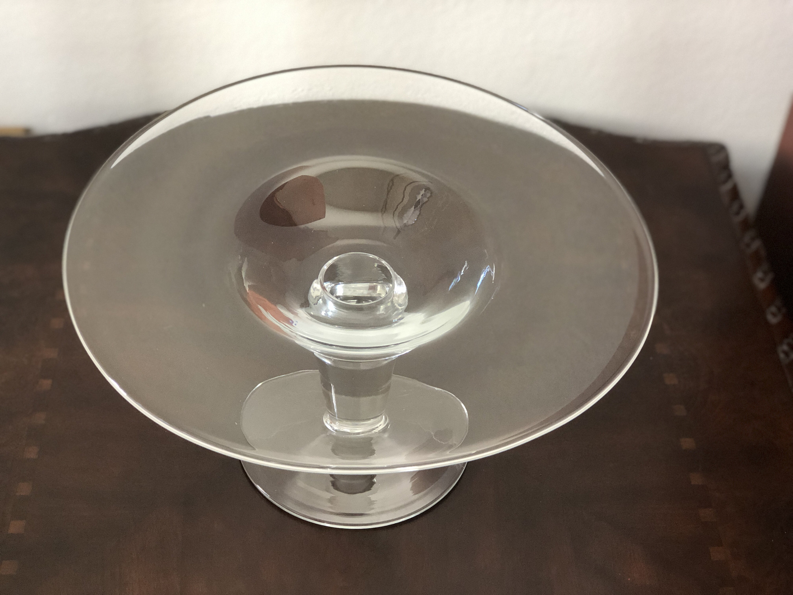 Glass Serving Platter, Dessert Pedestal Stand, Crystal Pedestal Cake ...