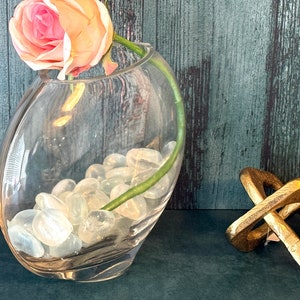 Clear Glass Moon Vase, Glass Flower Vase, Clear Flower Vase, Moon Shape ...