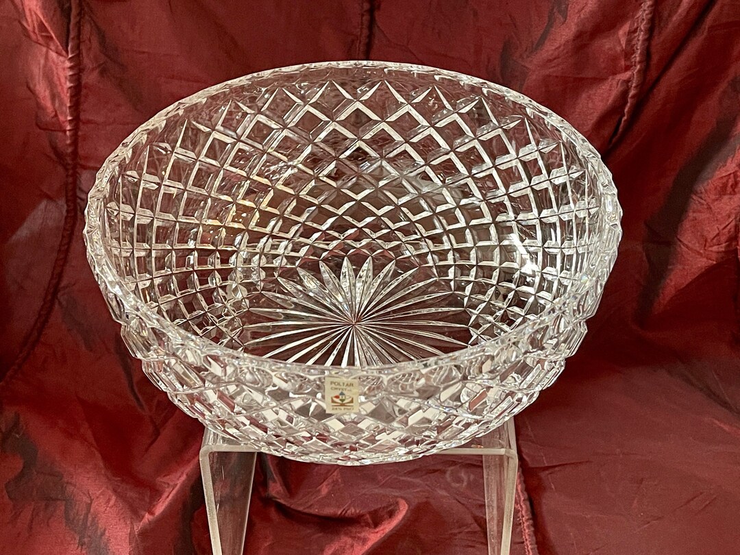 Crystal Bowl Gift BOXED, Cut Crystal Bowl 8", Serving Bowl, Bohemian ...