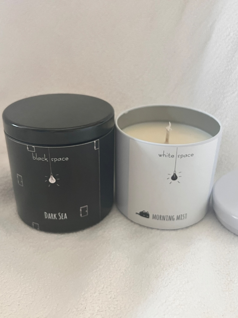 NEW VER Omori Inspired Candles White Space and Black Space - Etsy