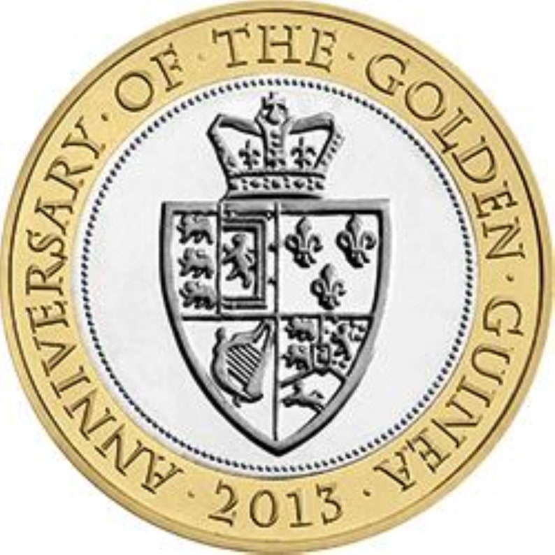 Anniversary of the Golden Guinea 2013 2 Pound Coin - Etsy UK