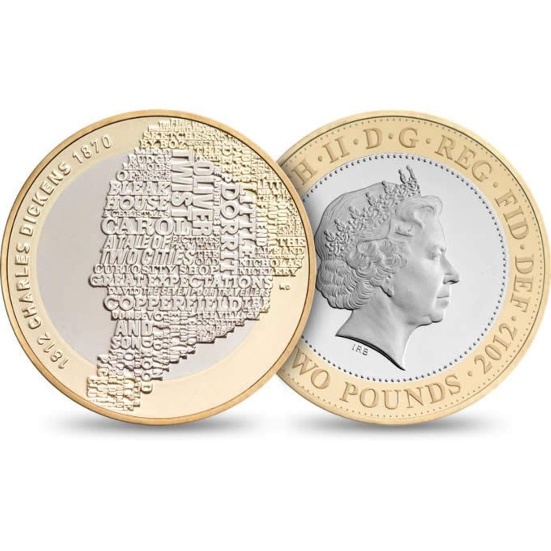 Charles Dickens 1812-1870 2 Pound Coin 2012 - Etsy UK