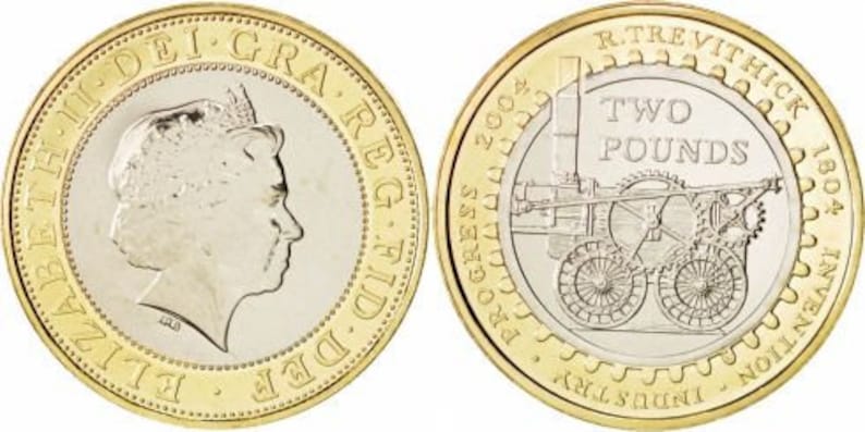 Steam Locomotive 2004 2 Pound Coin, 1804 - Etsy UK