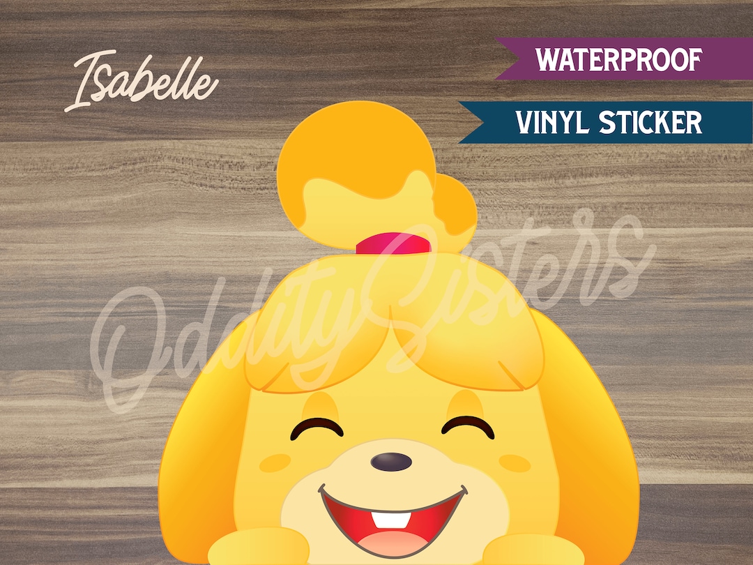 Isabelle ACNH Peeker Sticker Decal Animal Crossing Peek A Boo Sticker ...