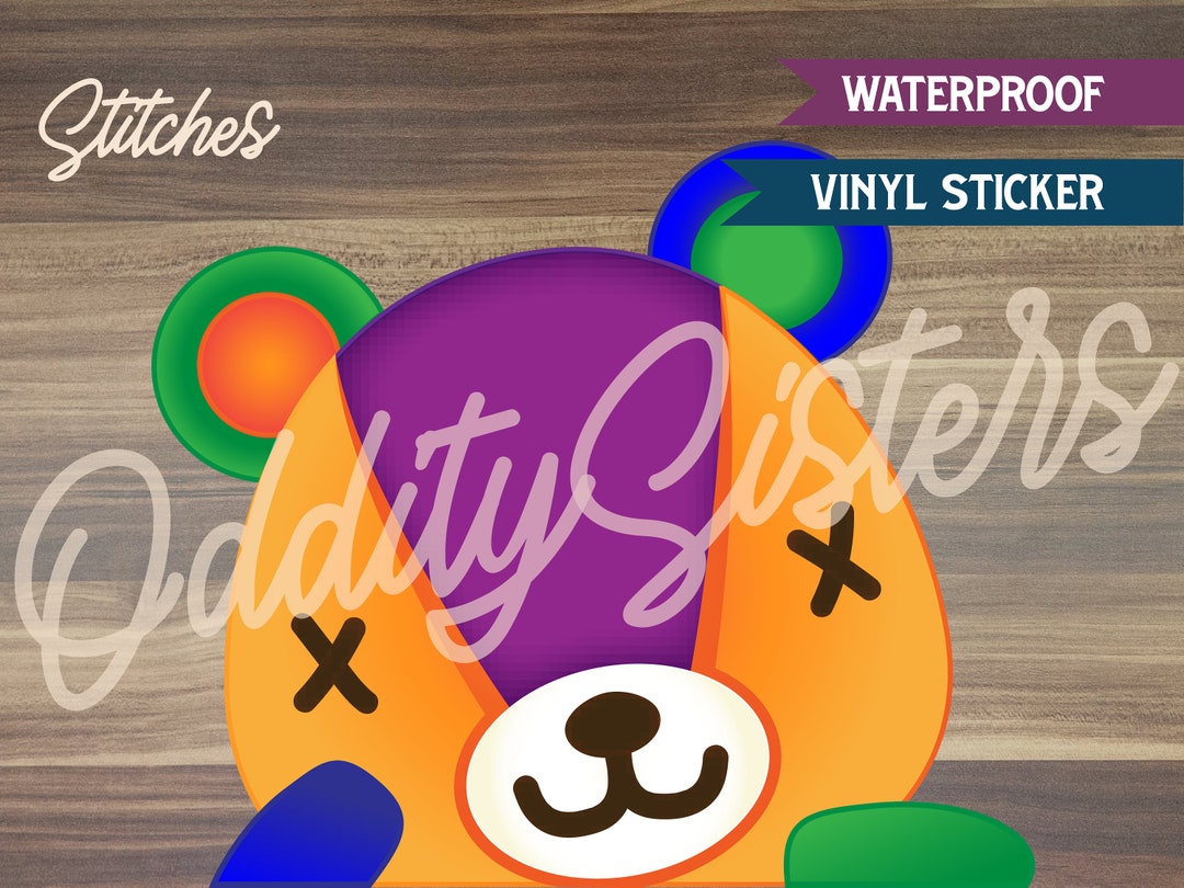 Stitches ACNH Peeker Sticker Decal Animal Crossing Peek A Boo Sticker ...