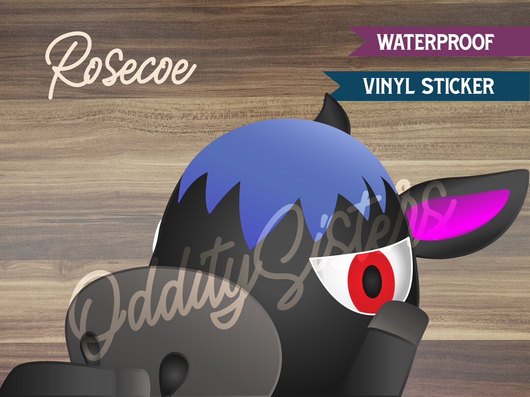 Roscoe ACNH Peeker Sticker Decal Animal Crossing Peek A Boo Sticker ...