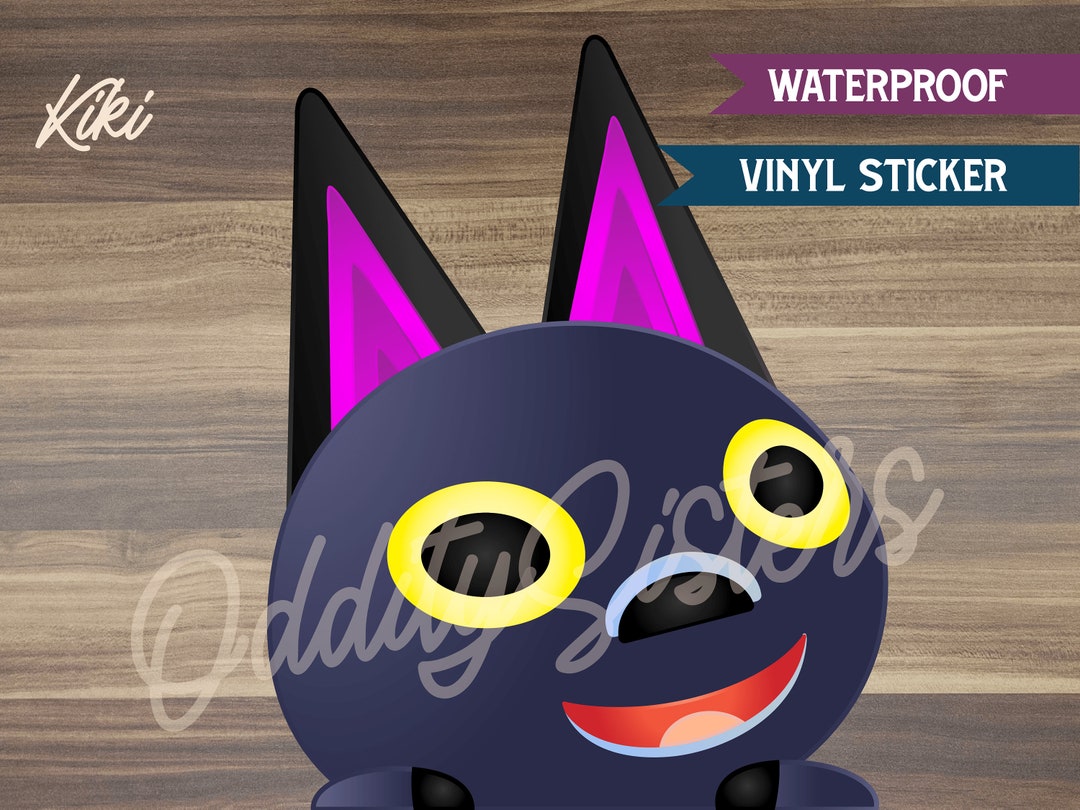 Kiki ACNH Peeker Sticker Decal Animal Crossing Peek A Boo Sticker ...