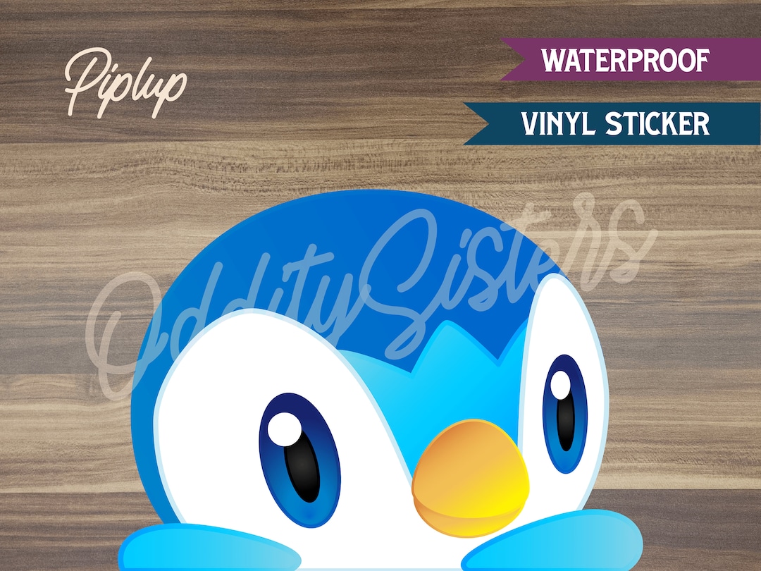 Piplup Peeker Sticker Decal Pokemon Peek A Boo Sticker Waterproof ...
