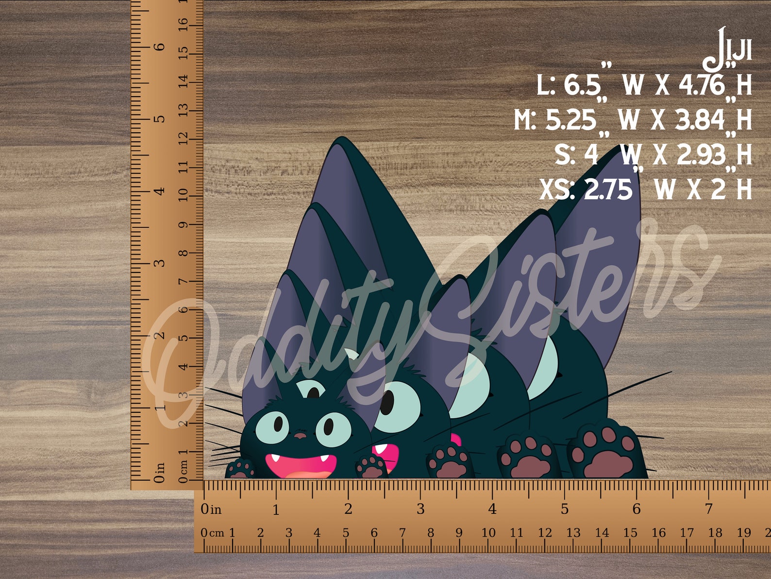 Jiji Cat Peeker Sticker Decal Kiki's Deliver Service Peek A Boo Sticker ...